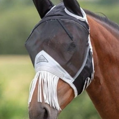 Shires Fine Mesh Fly Mask with Nose Fringe - Wyldewood Tack Shop